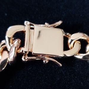 Jewelry | 18k Goldplated Cuban Chain Bracelet Nwt | Poshmark